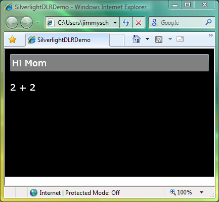 Jimmy Schementi > Adding scripting to a C# Silverlight app